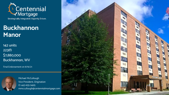 Project Closing – Buckhannon Manor - Centennial Mortgage Inc
